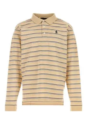 Prada Embroidered Piquet Polo Shirt - Stripped