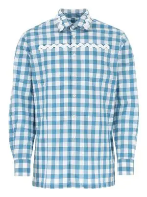 Prada Embroidered Poplin Shirt - Checked