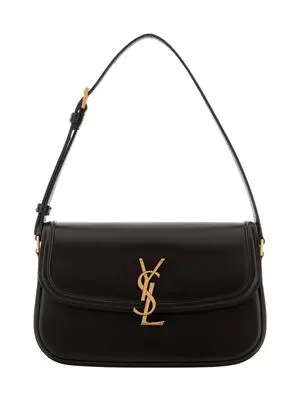 Saint Laurent Solferino Shoulder Handbag With Antiqued Golden Metal - Brown