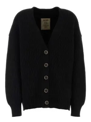 UMA WANG Cashmere Oversize Cardigan - Black