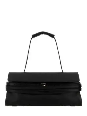 Moschino MOSCHINO Nappa Leather Shoulder Handbag Black
