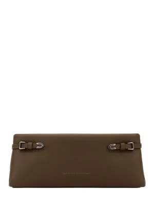 Brunello Cucinelli Leather Mini Clutch - Brown