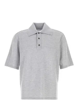 Bottega Veneta 100% Wool Polo Shirt - Grey