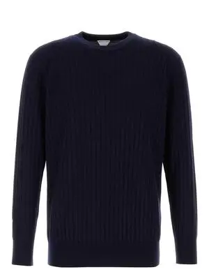 Bottega Veneta Ribbed Wool Knit Sweater - Blue