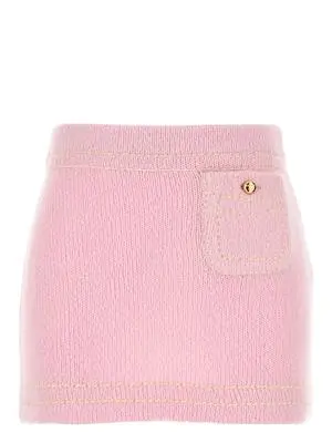 Prada Prada Cashmere Mini Skirt Pink