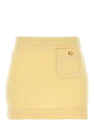 Prada Prada Yellow Cashmere Mini Skirt Yellow