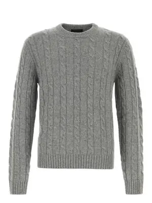 Prada PRADA Cashmere Knit Sweater Grey