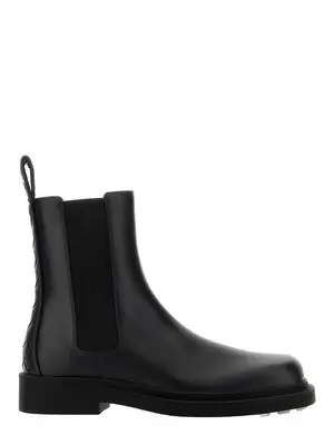 Bottega Veneta Chelsea Leather Ankle Boots - Black