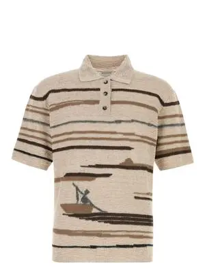 Bottega Veneta Embroidered Cotton-blend Polo Shirt - Printed