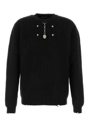 Prada Virgin Wool Knit Sweater - Black