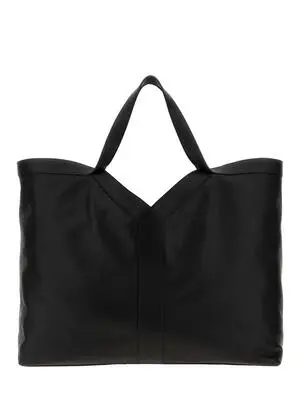 Saint Laurent SAINT LAURENT Maxi Calf Leather Shopping Handbag Black