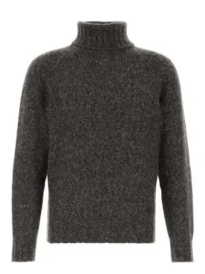BRUNELLO CUCINELLI BRUNELLO CUCINELLI Heathered Cashmere-Silk Turtleneck Sweater