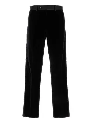 Fendi Cotton Velvet Tailored Trousers - Black