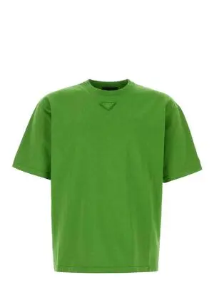 Prada Cotton Crewneck T-shirt For - Green