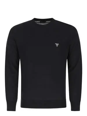 Prada PRADA Virgin Wool Crewneck Sweater Blue