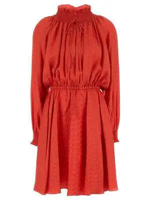 Fendi Silk Mini Dress - Red