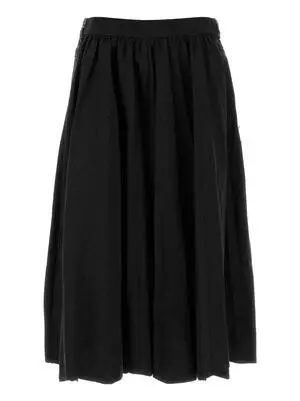 BALENCIAGA BALENCIAGA Panelled Twill And Denim Skirt