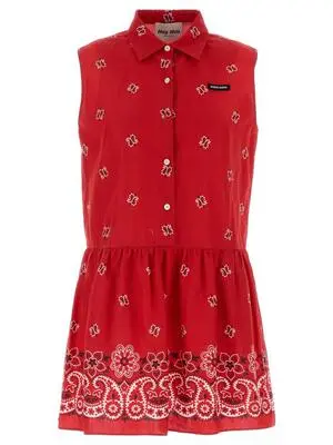 Miu Miu Sleeveless Mini Dress - Printed