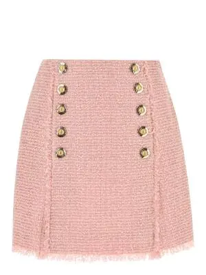 BALMAIN BALMAIN Tweed Mini Skirt With Metallic Finish