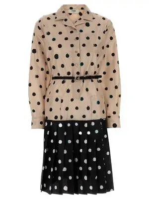 Fendi Fendi Silk Printed Dress Printed