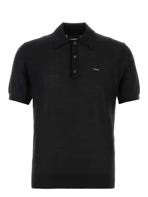 Prada Wool Polo Shirt - Black
