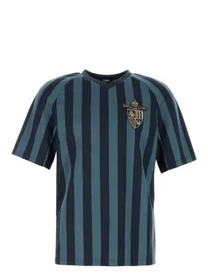 Fendi Fendi Printed Polyester T-Shirt For Men Stripped