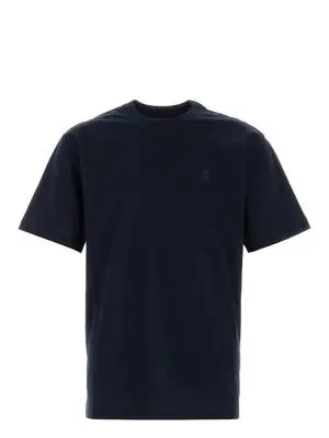 Prada Prada Men's Cotton T-Shirt With Minimal Logo Detailing Blue