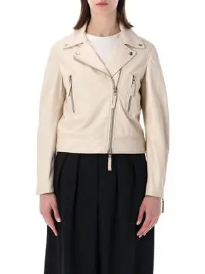 SWORD 6644 SWORD Cropped Leather Biker Jacket