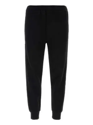 Prada Cotton-blend Joggers With Nylon Blend Exterior - Black