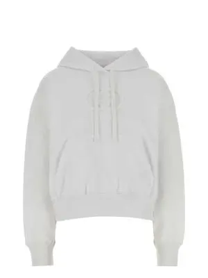 Gucci Oversized Cotton Sweatshirt With Embossed Logo - White