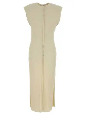 AMI Paris Stretch Viscose Mini Dress - Yellow