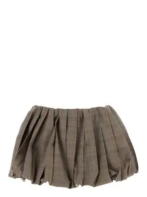 MIU MIU Miu Miu Embroidered Wool Mini Skirt For Women