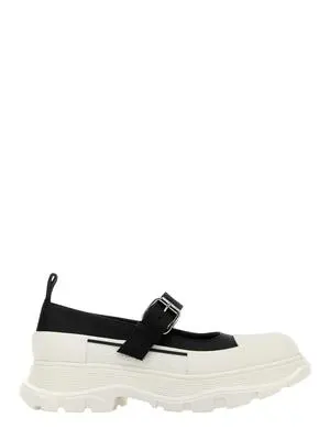 Alexander McQueen Two-tone Leather And Rubber Ballerina Shoes - Multicoloured