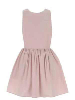 Miu Miu Miu Miu Sleeveless Poplin Mini Dress Pink