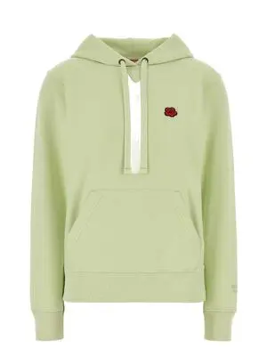 Kenzo Embroidered Logo Cotton Hoodie - Green
