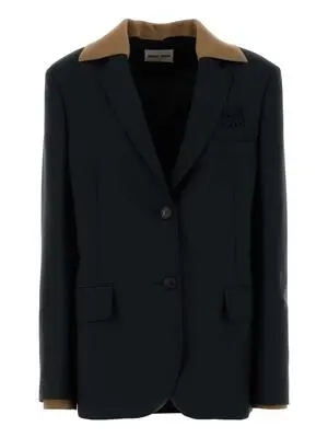 Miu Miu Oversize Mohair-blend Blazer - Blue