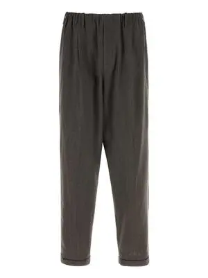 MAGLIANO MAGLIANO Mud Wool Blend Tailored Trousers Brown
