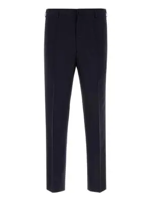 Prada Virgin Wool Tailored Trousers - Blue