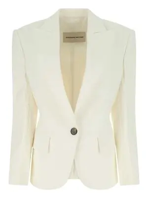 Alexandre Vauthier Stretch Viscose Blend Blazer - White