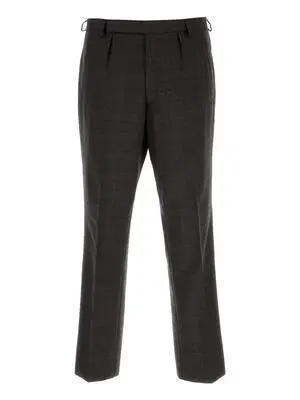 Prada Prada Embroidered Glencheck Virgin Wool Pants Checked