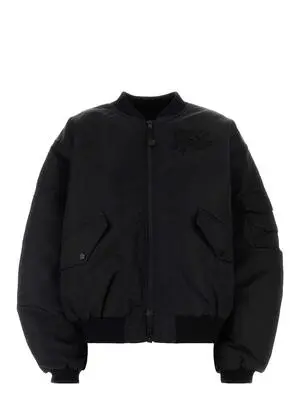 Cecilie Bahnsen Nylon Bomber Jacket With Cupro Lining - Black
