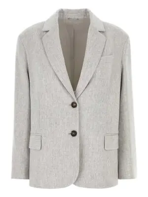 BRUNELLO CUCINELLI BRUNELLO CUCINELLI Wool Blazer With Silk-Acetate Lining
