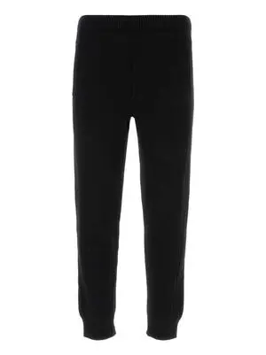 Prada Wool-cashmere Blend Tailored Pants - Black