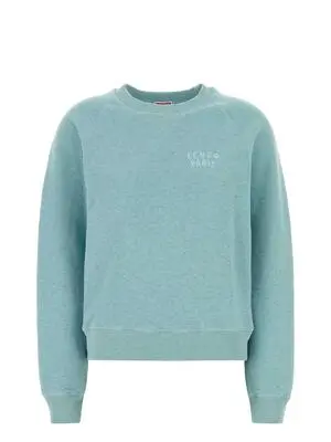 Kenzo KENZO Melange Cotton Sweatshirt Light Blue