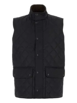 Barbour Quilted Sleeveless Jacket With Stand Collar - Blue