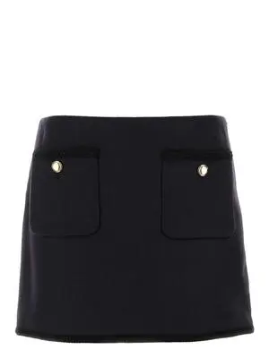 MIU MIU Miu Miu? (no) Wool Mini Skirt In Virgin Wool With Satin-Like Lining