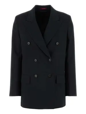 Gucci Double Breasted Wool Blazer - Blue