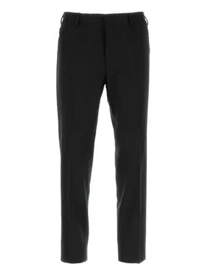Prada Stretch Wool Tailored Trousers - Black