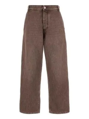 Bottega Veneta Bottega Veneta Wide-Leg Denim Jeans Brown