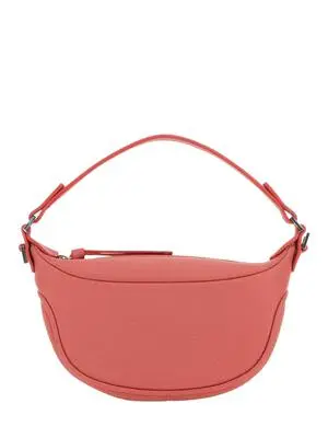 By Far Salmon Leather Mini Ami Handbag - Pink